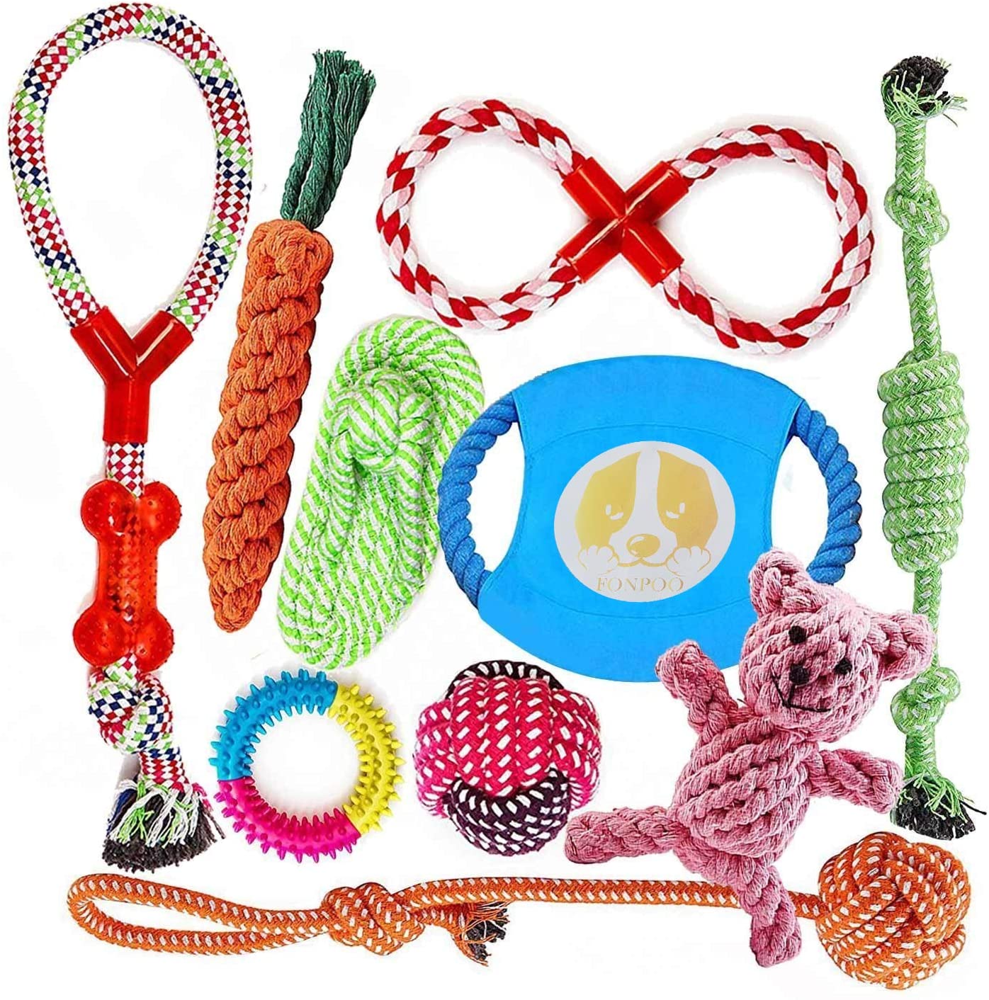 Lot de 10 de jouets pour chien à mâcher